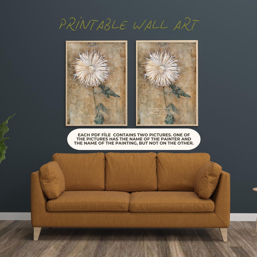 Chrysanthemum (1900) Piet Mondrian Flower Painting | Nature Art ...