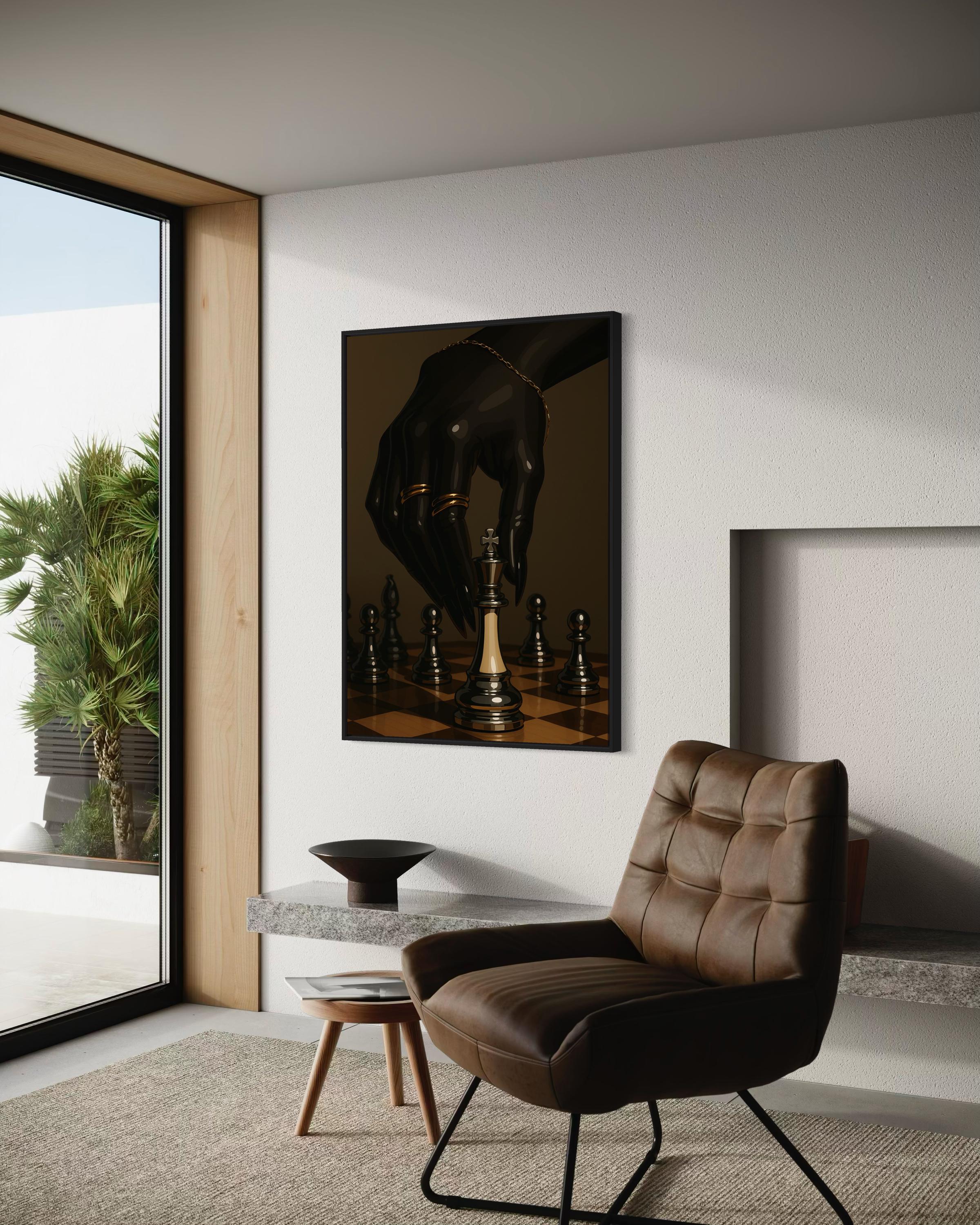 Black Art Prints, Black Woman Art, Chess Queen Black Art, Urban Wall ...