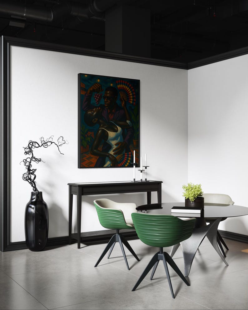 Black Art Print, Black Woman Art, Black Man Portrait, Afrocentric Wall ...