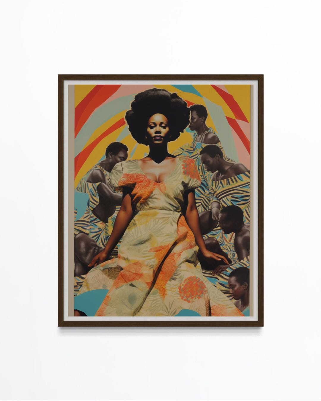 Afrocentric Black Woman Art Print: Vintage Collage (digital Download ...