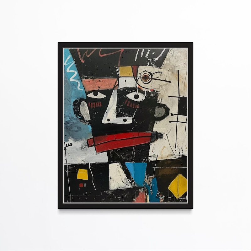Black Man Abstract Canvas - Etsy