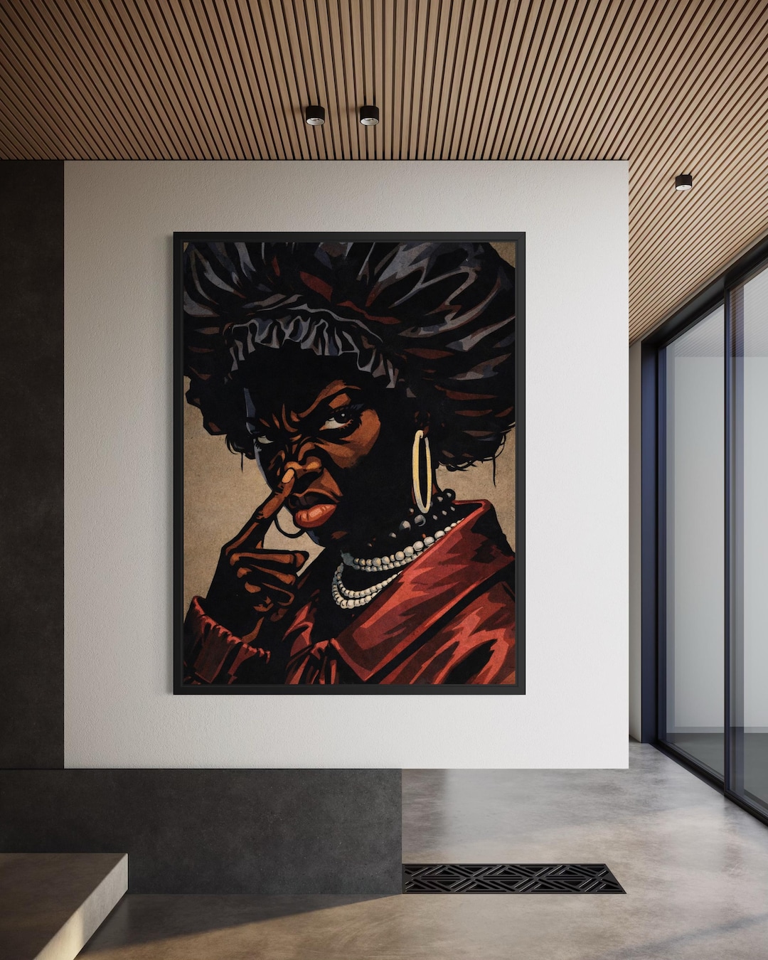 Black Wall Art, Stink Face Bathroom Wall Art, Black Woman Art, Funny ...