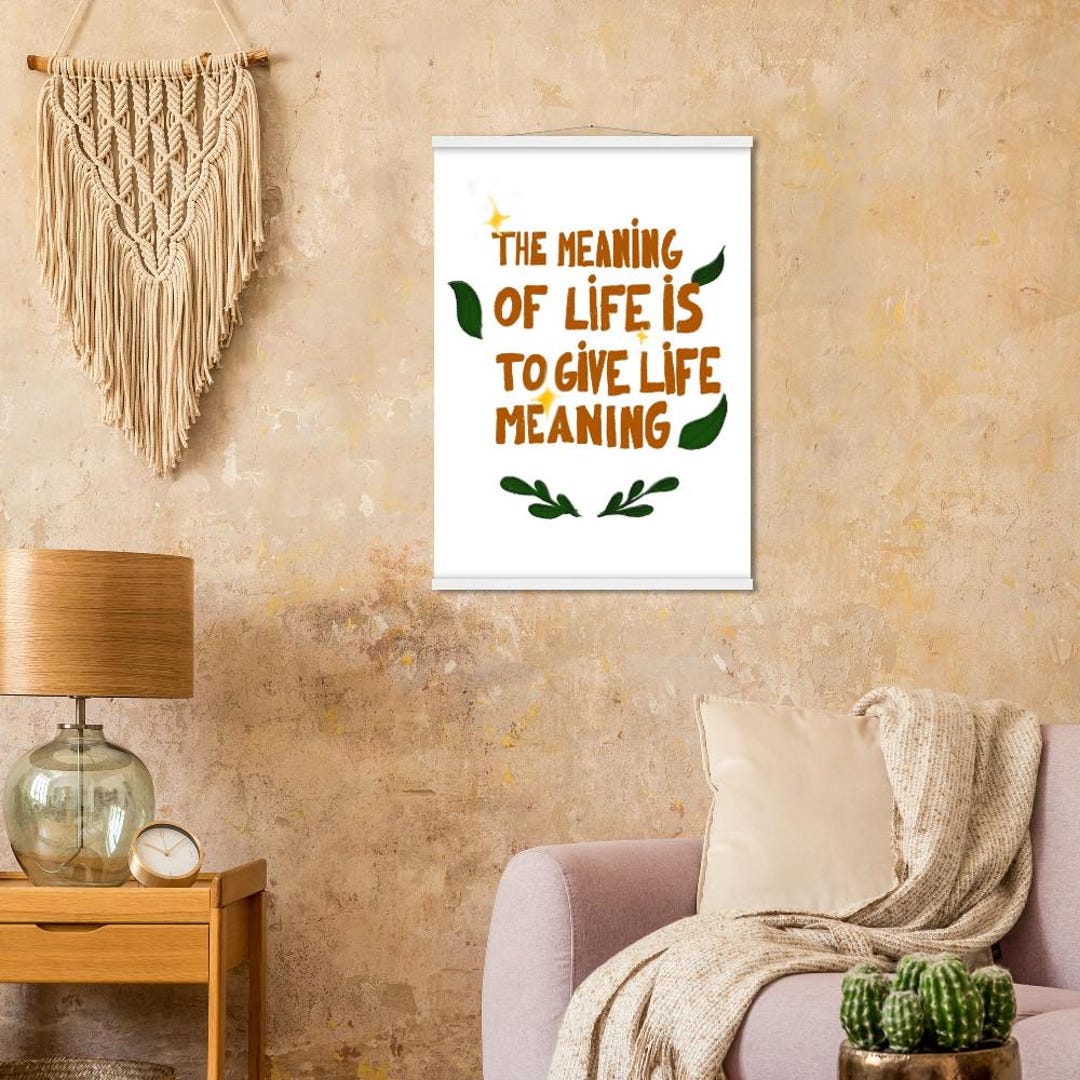 The Meaning of Life Poster With Hanger - Etsy
