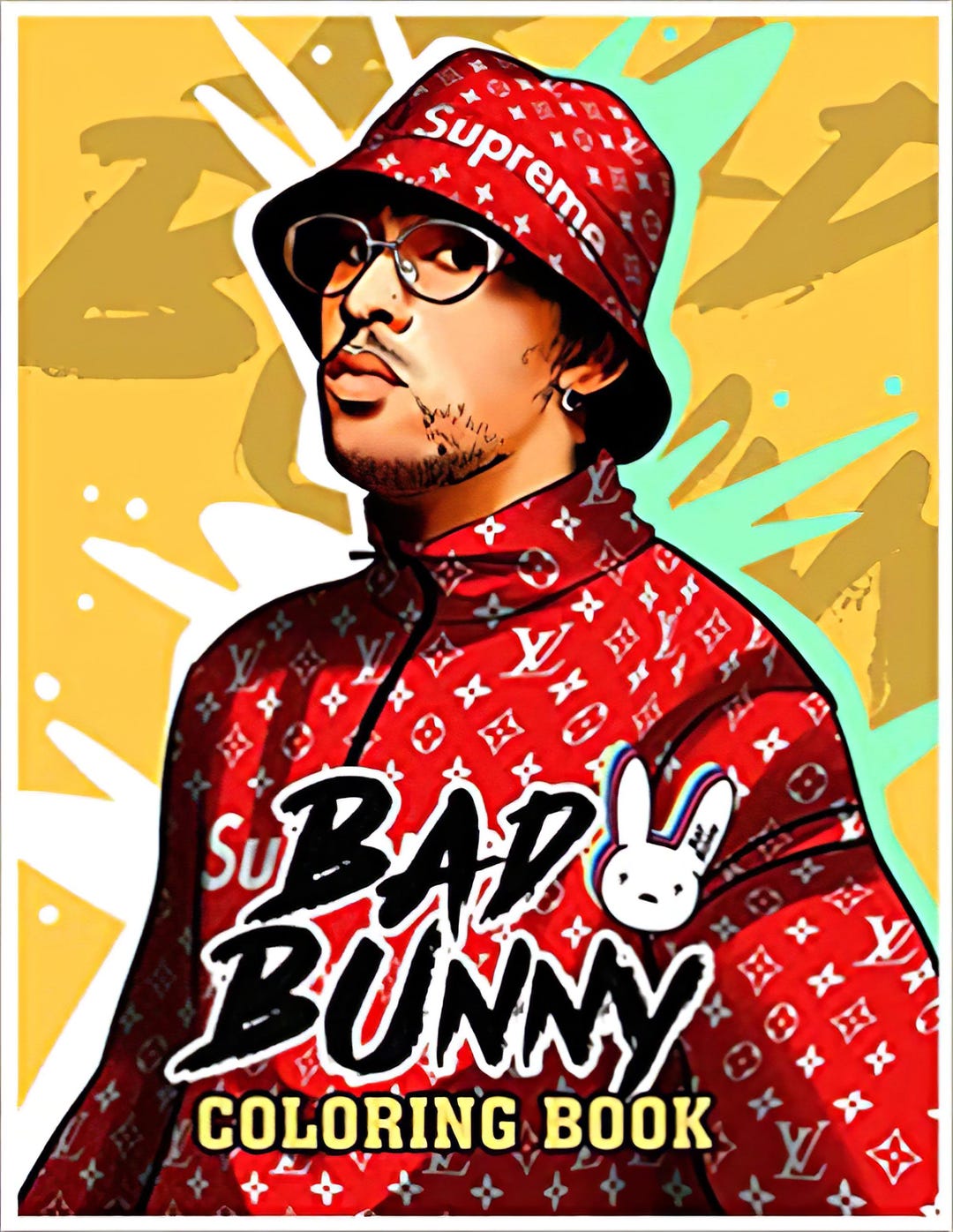 Bad Bunny Coloring Book Color Wonder Creativity Teen Coloring Books for ...