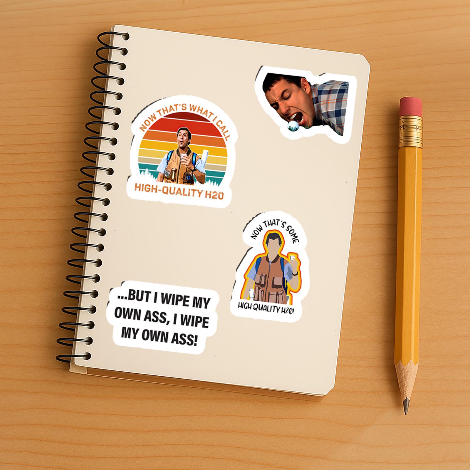 60pcs Adam Graffiti Sandler Stickers Cartoon Waterproof Vinyl Decals ...