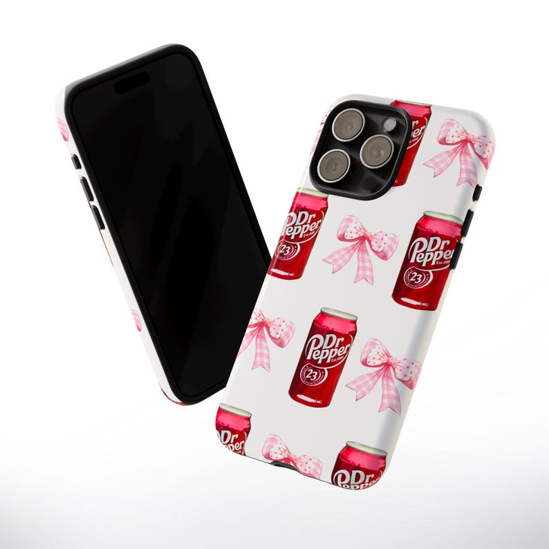 Pink Bow Coquette Dr Pepper Phone Case, Cute and Stylish Soda-inspired ...