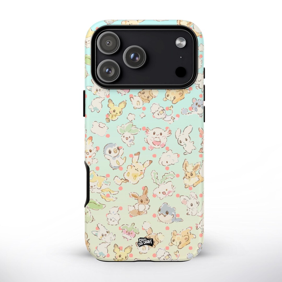 Poke Anime Manga Phone Case, Kawaii Monster Aesthetic, Japanese Style ...