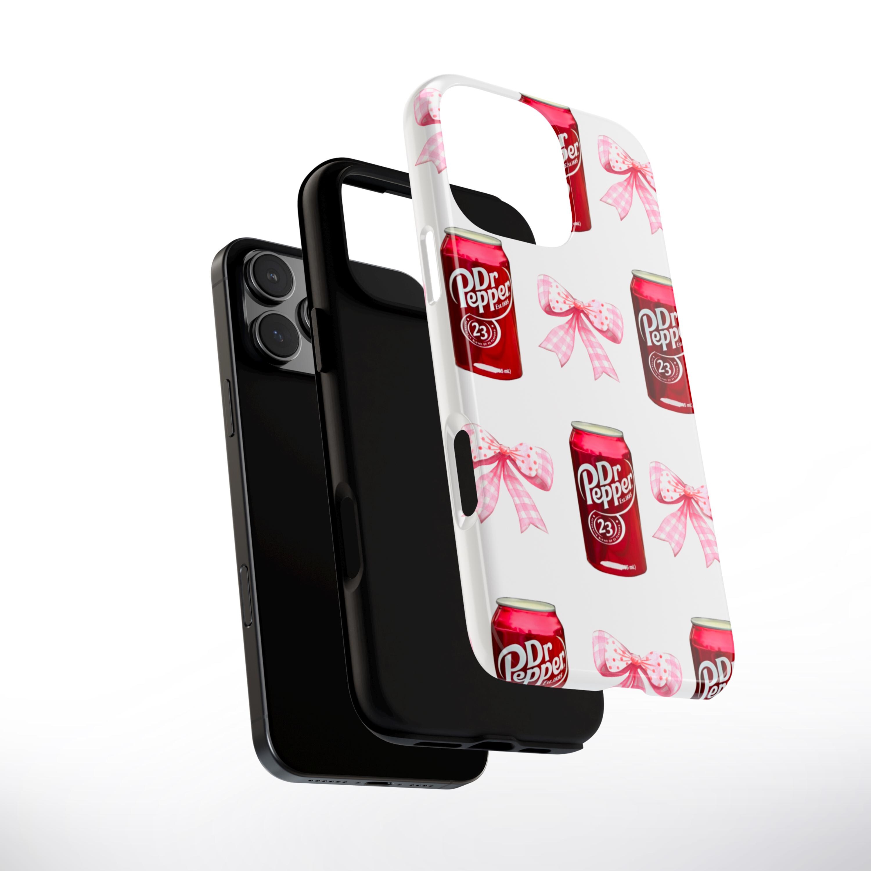 Pink Bow Coquette Dr Pepper Phone Case, Cute and Stylish Soda-inspired ...