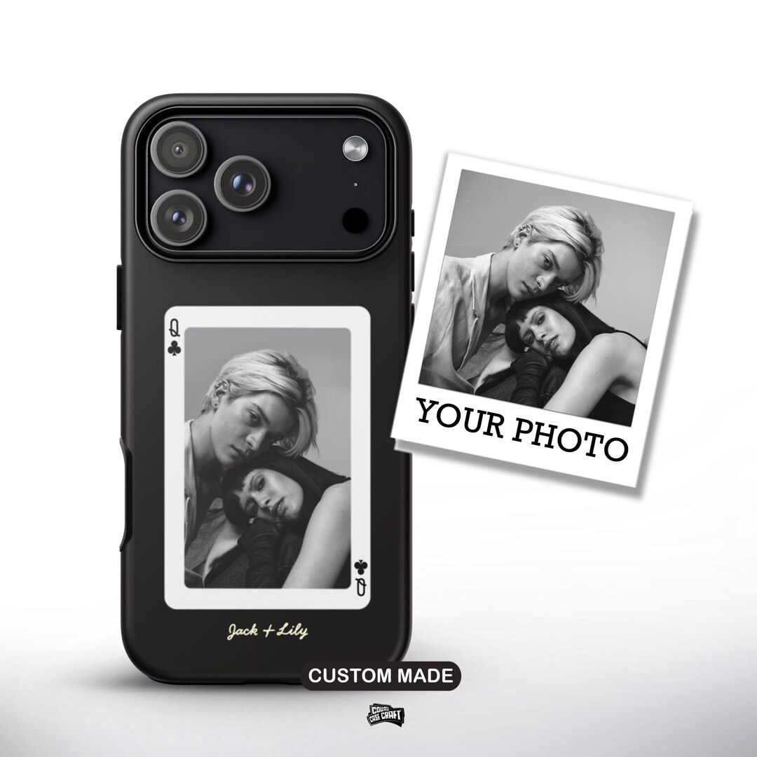 Personalized Playing Card Photo Phone Case, Ace of Hearts Card, Custom ...