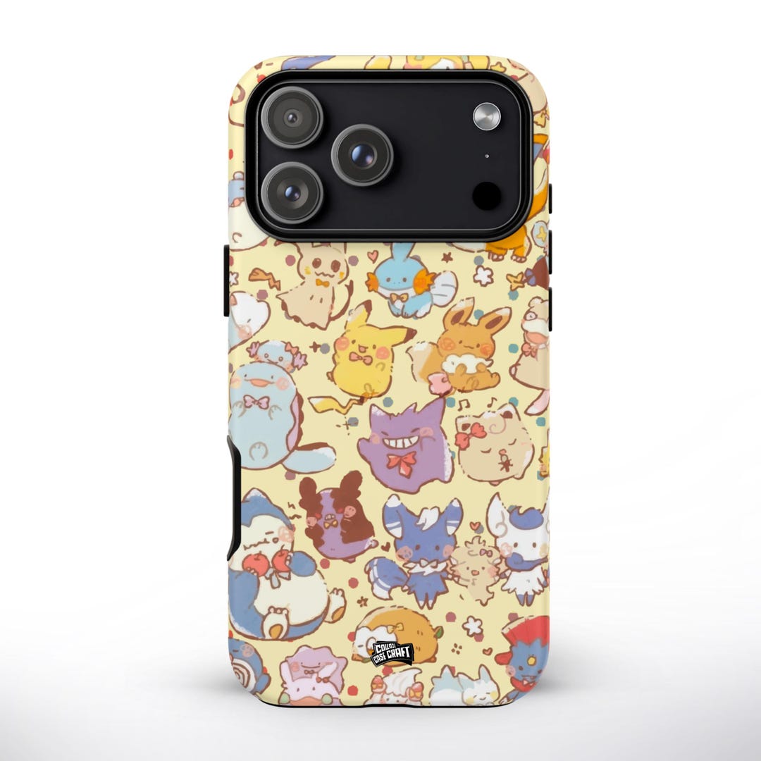 Poke Anime Manga Phone Case, Kawaii Monster Aesthetic, Japanese Style ...