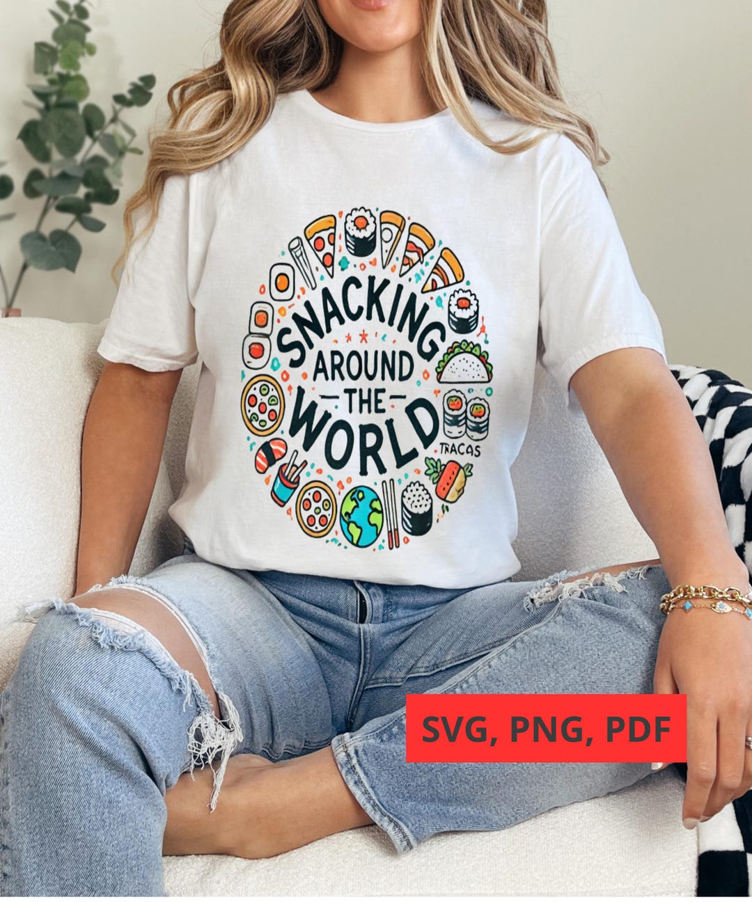 Snacking Around the World Svg Png Pdf, Snacking Around the Word SVG ...