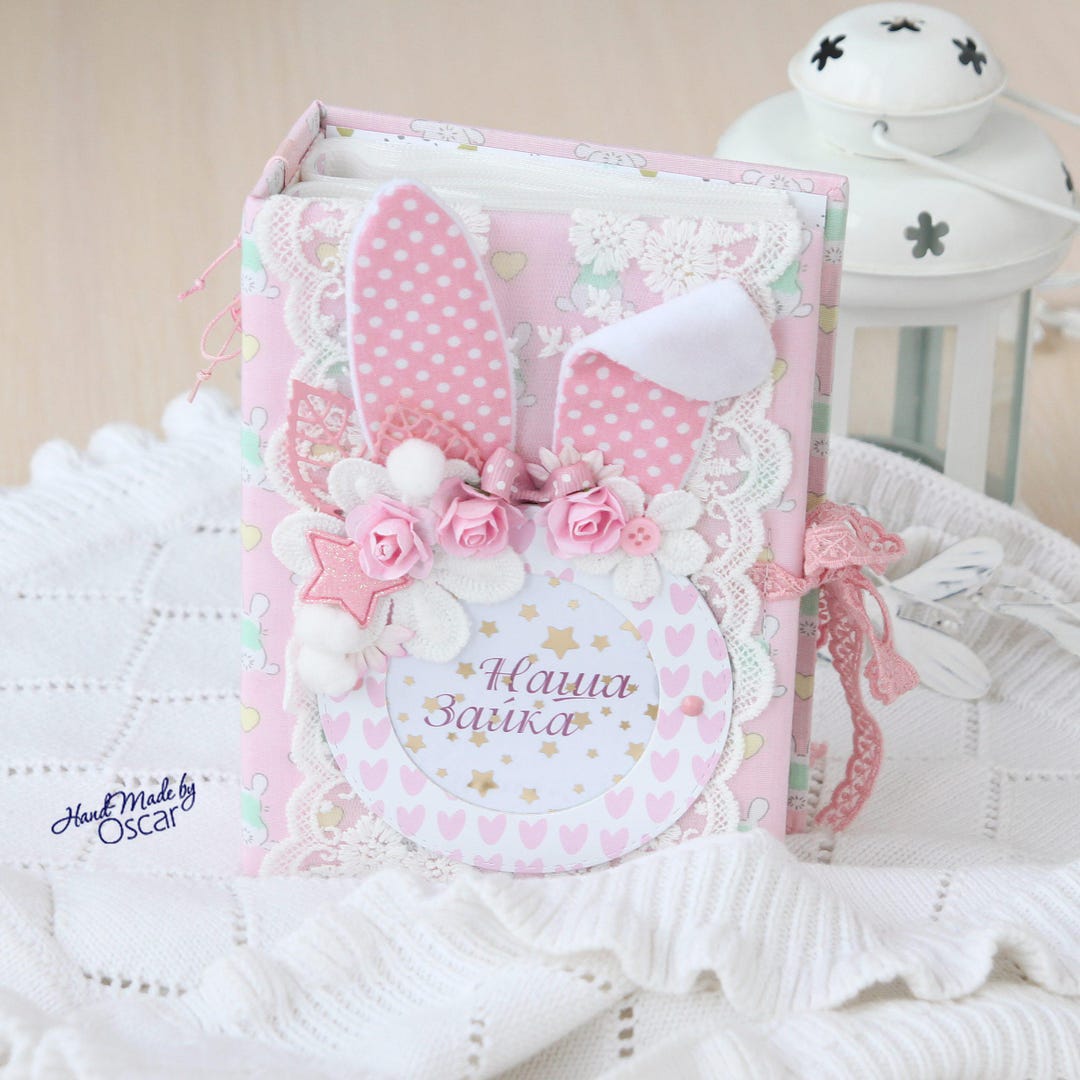 Baby Girl Photo Album for 100 Photos 4 X6 /handmade Baby Scrapbook ...