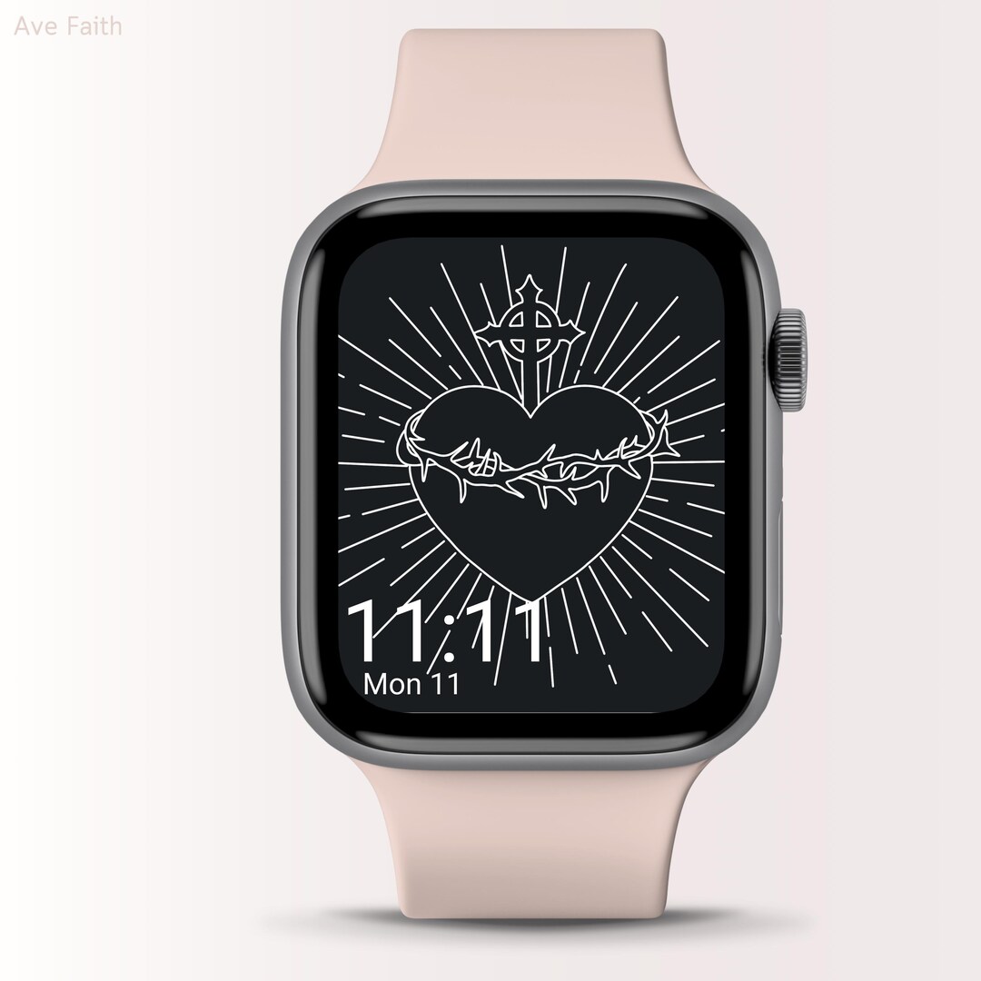 Sacred Heart Smart Watch Wallpaper Christian Apple Watch Background ...