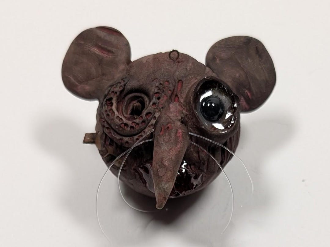 Handmade Zombie Rat Sculpture – Macabre Polymer Clay Horror / Oddities ...