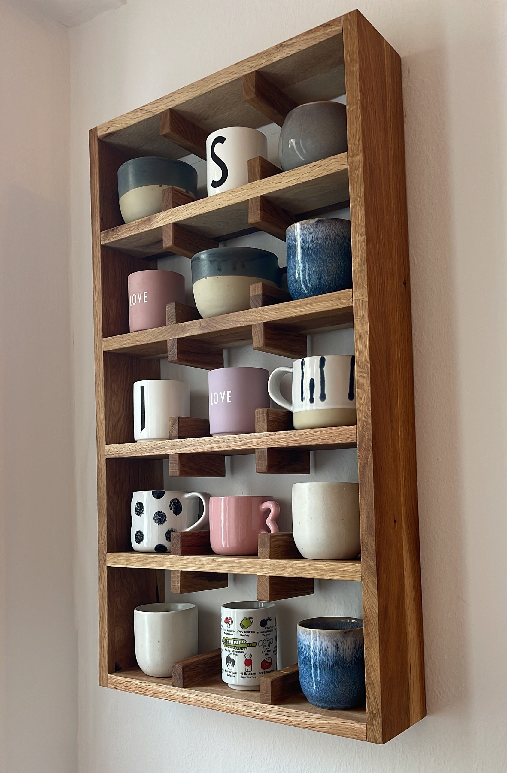 Cup Rack, Coffee Cup Rack, Wall Rack for Cups, Kitchen Rack - Etsy