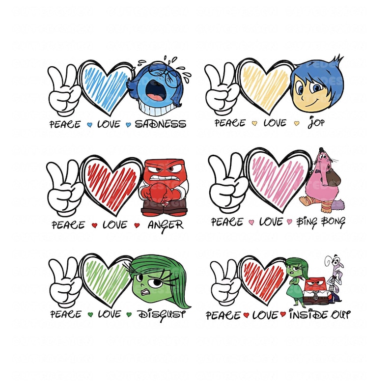 Inside Out Characters Svg, Inside Out Png, Inside Out Svg, Inside Out ...