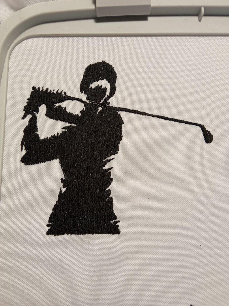 Golf Embroidery | Golfer Embroidery Patterns | Golfer Gift Idea | Sport Design | Female Golfer ...