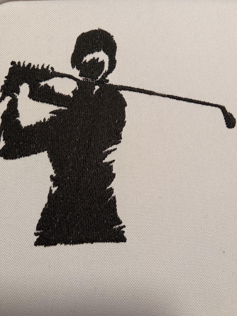 Golf Embroidery | Golfer Embroidery Patterns | Golfer Gift Idea | Sport Design | Female Golfer ...