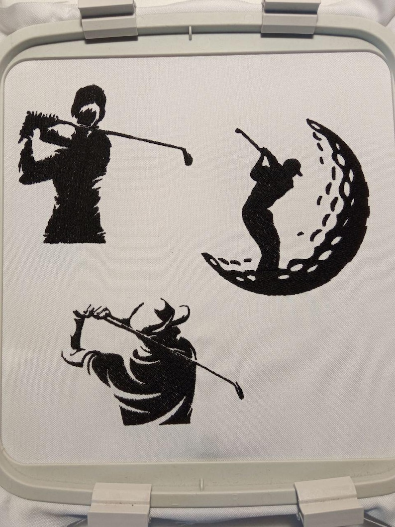 Golf Embroidery | Golfer Embroidery Patterns | Golfer Gift Idea | Sport Design | Female Golfer ...