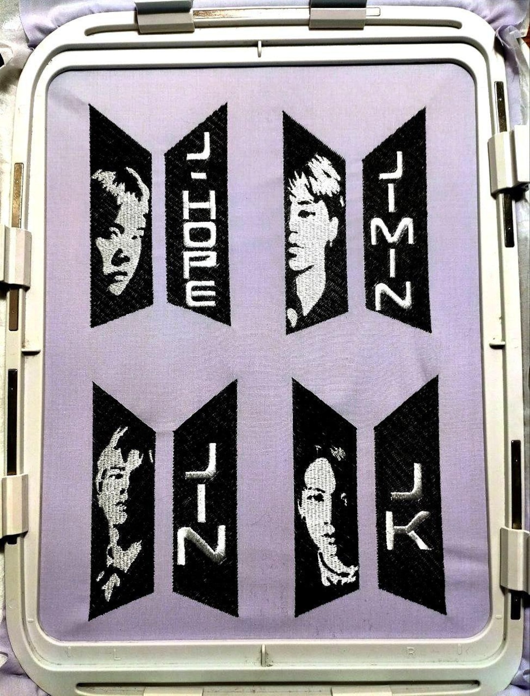 K-pop Inspired Embroidery | Designband Member Portraits Pattern ...