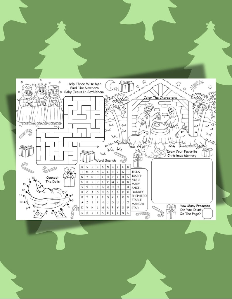 Advent Package for Christmas, Nativity Guide, Coloring & Activity Pages ...