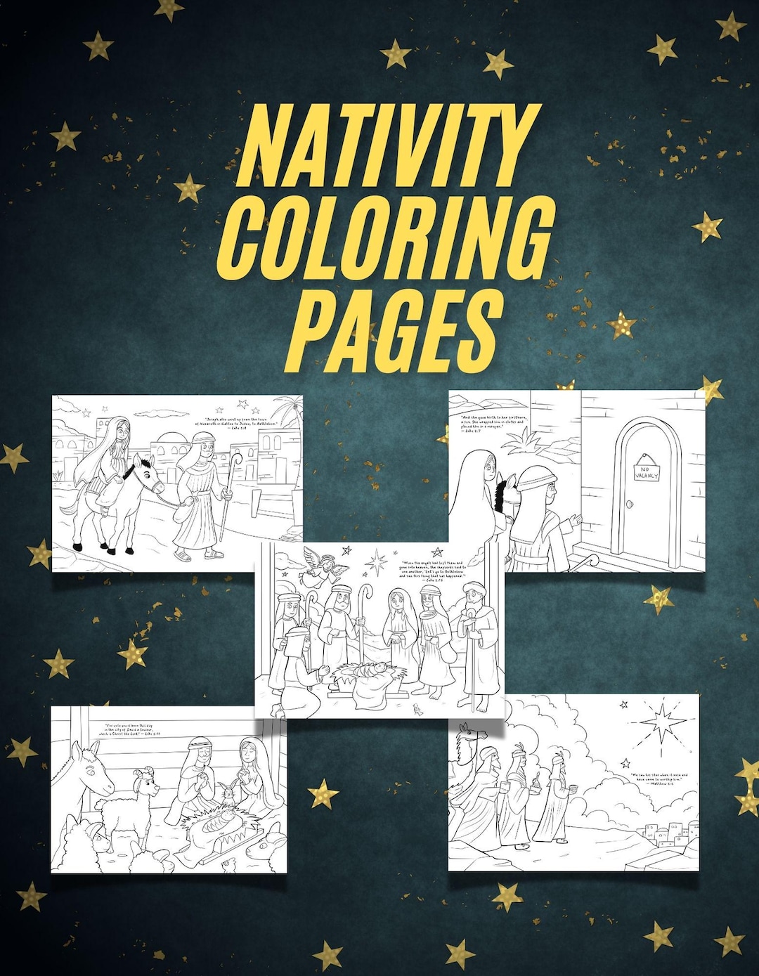Kids Nativity Story Coloring Book Coloring the Miracle: for Family Fun ...