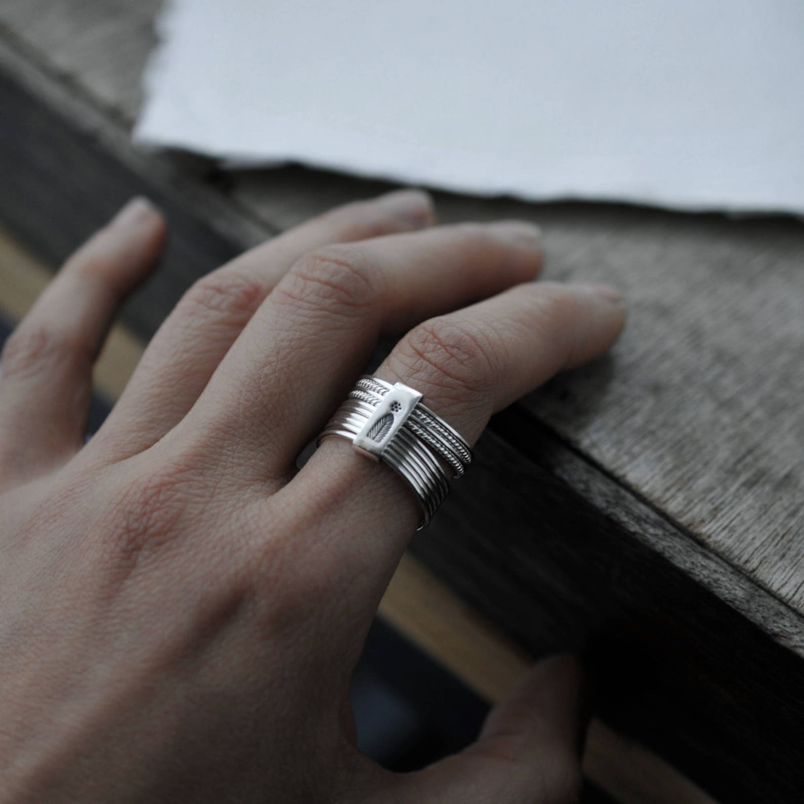 10 Stack of Twist and Turn Silver Rings - Etsy