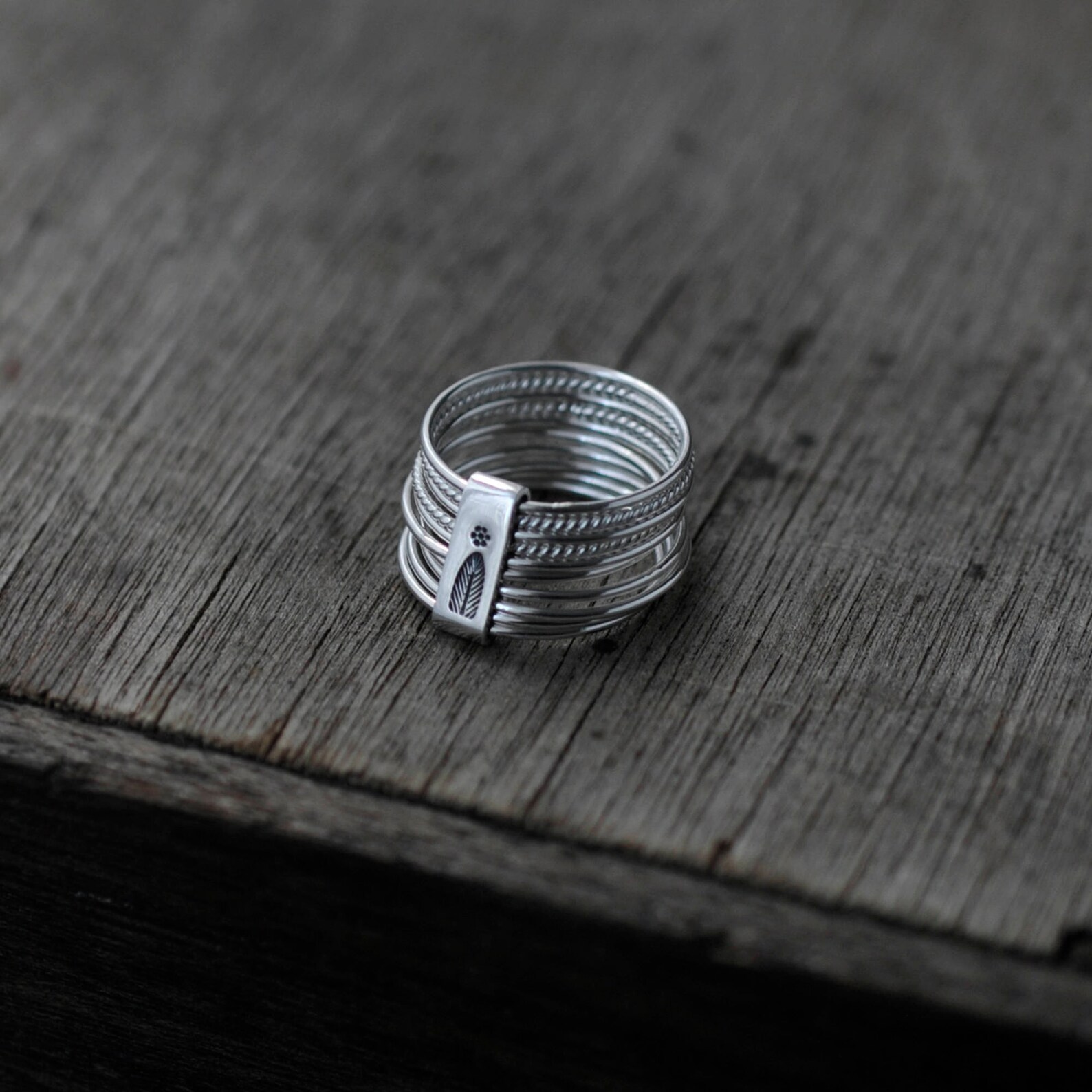 10 Stack of Twist and Turn Silver Rings - Etsy