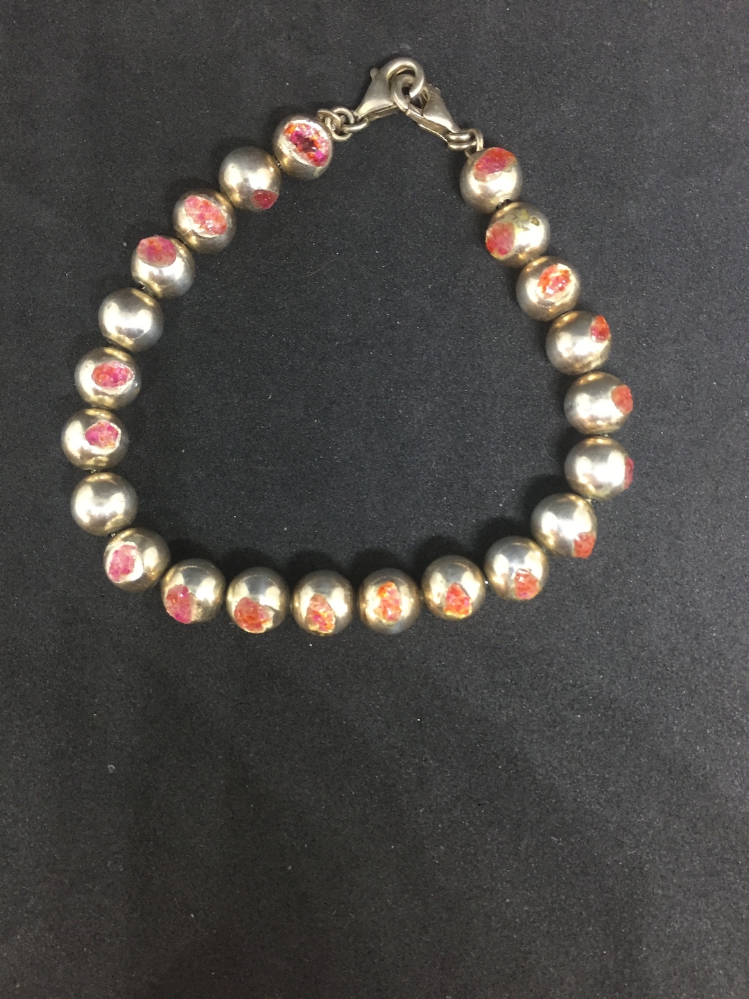 Swarovski Crystal Ball Sterling Bracelet Necklace , Red and Pink ...