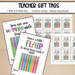 Printable Teacher Appreciation Gift Tags | Teacher Appreciation Thank ...