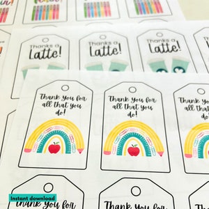 Teacher Gift Tags, Gift Tag Bundle, Teacher Appreciation Week, Teacher ...