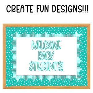 Printable Geometric Bulletin Board Borders, Digital PDF for Classroom ...