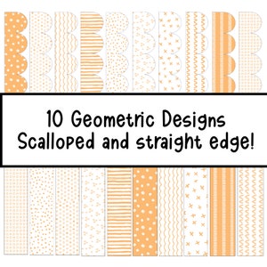 Printable Geometric Bulletin Board Borders, Digital PDF for Classroom ...