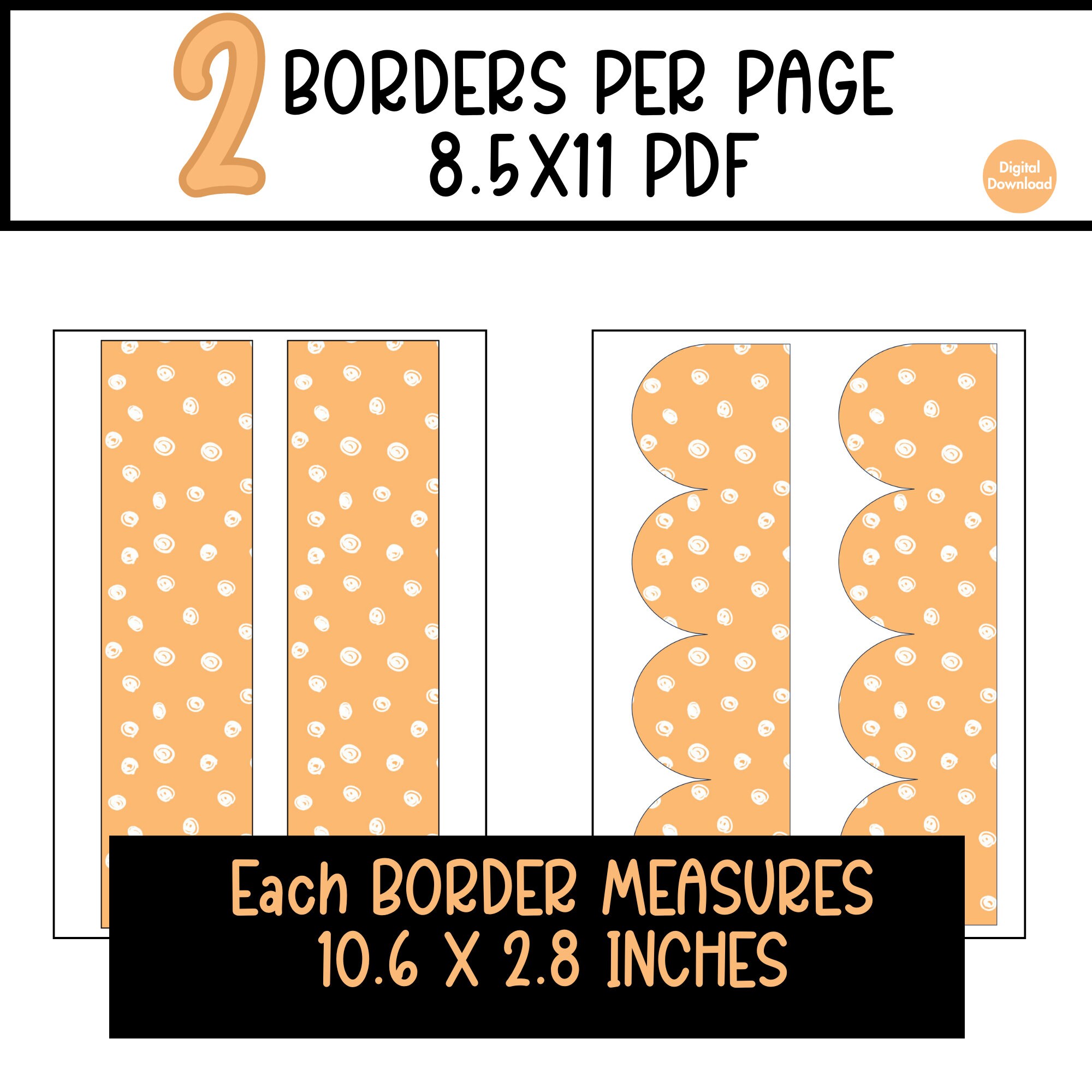 Printable Geometric Bulletin Board Borders, Digital PDF for Classroom ...