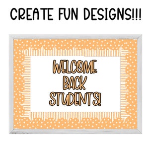 Printable Geometric Bulletin Board Borders, Digital PDF for Classroom ...