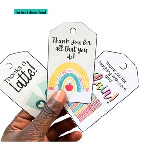 Teacher Gift Tags, Gift Tag Bundle, Teacher Appreciation Week, Teacher ...