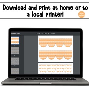 Printable Geometric Bulletin Board Borders, Digital PDF for Classroom ...