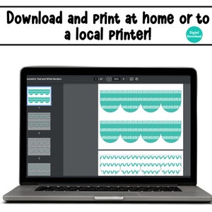 Printable Geometric Bulletin Board Borders, Digital PDF for Classroom ...
