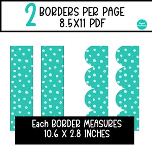 Printable Geometric Bulletin Board Borders, Digital PDF for Classroom ...