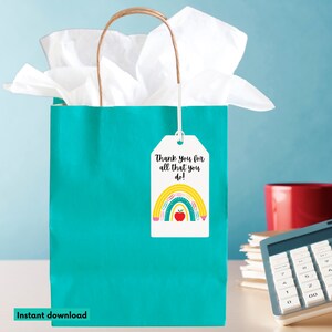 Teacher Gift Tags, Gift Tag Bundle, Teacher Appreciation Week, Teacher ...