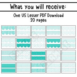 Printable Geometric Bulletin Board Borders, Digital PDF for Classroom ...