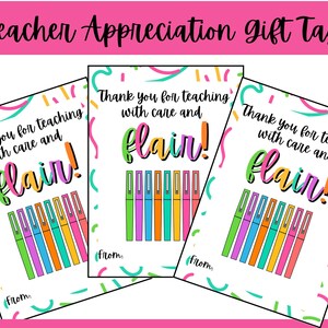 Printable Teacher Appreciation Gift Tags | Teacher Appreciation Thank ...