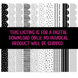 Black and White Bulletin Board Border, Geometric Bulletin Board Boarder ...