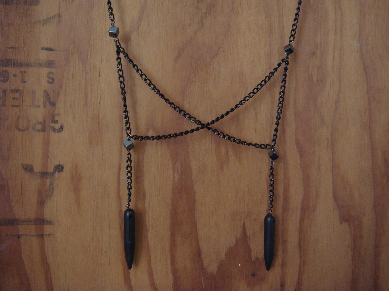Black Ex Necklace - Etsy