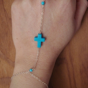SALE - Sterling Silver Blue Holy Hand Chain - Etsy