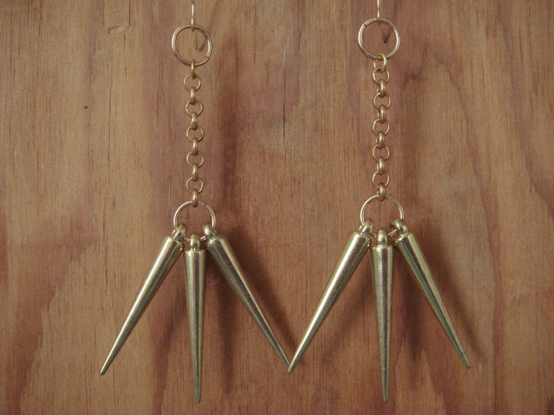 Gold Spiky Earrings - Etsy