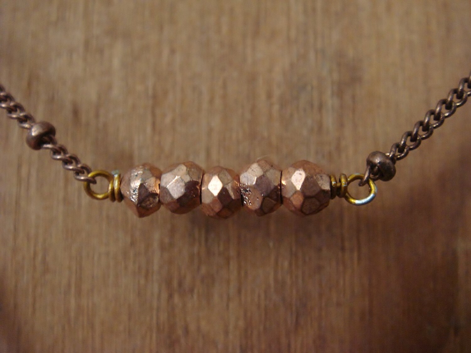 Aura Quartz & Rose Pyrite Two Tier Copper Necklace - Etsy