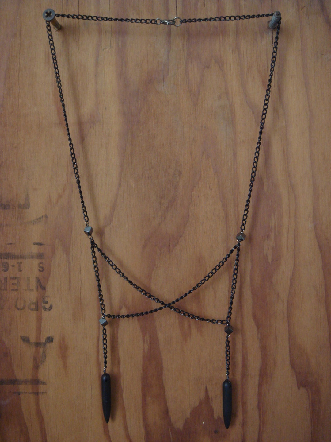 Black Ex Necklace - Etsy