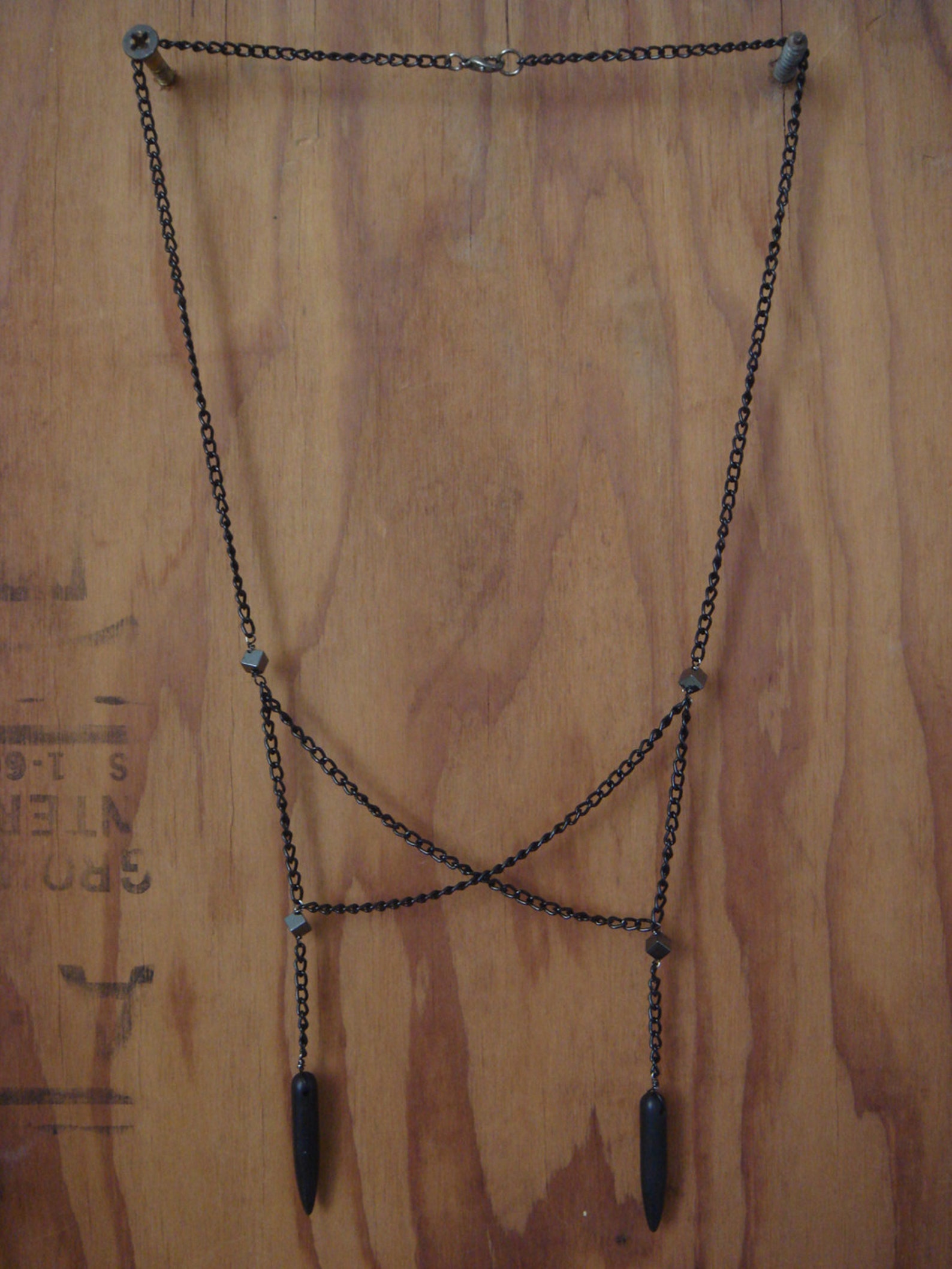Black Ex Necklace - Etsy
