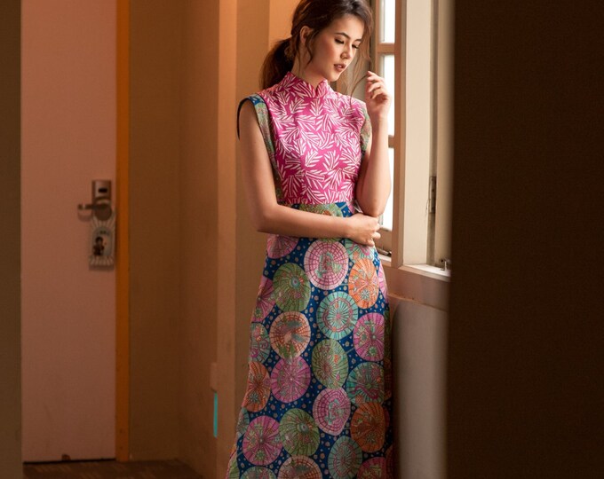 Parasol Motif Batik Cheongsam Dress - Etsy